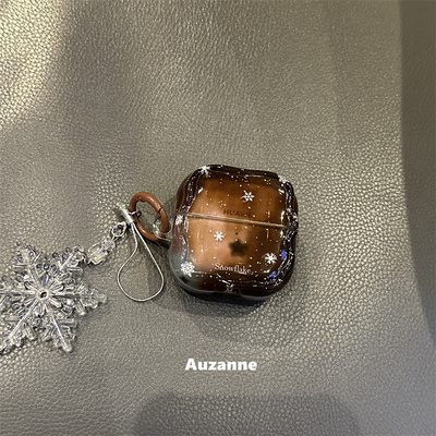 半透棕色雪花耳机壳保护套