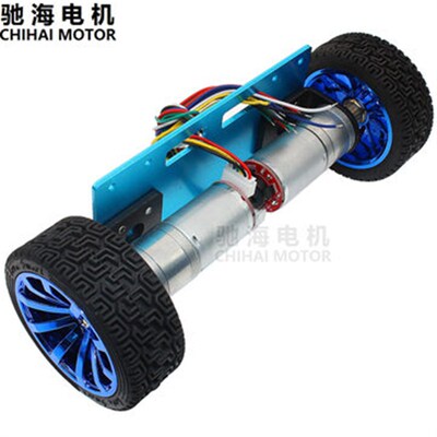 智能JGA25370减速电机编码器码盘马达两轮自平.衡小车底盘