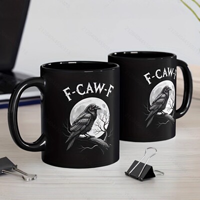 Funny Raven 11oz Coffee Gift Mug 趣味乌鸦 11盎司咖啡礼品杯