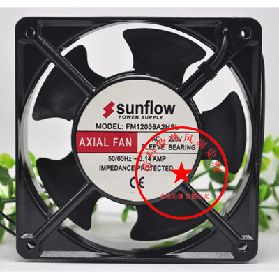 极速无锡赛格 sunflow nFM12038A2HSL 220V 0.14A 12038 12cm 散