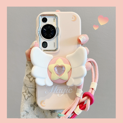 立体硅胶套天使翅膀手机壳可爱