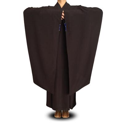 新式弘通普舵广袖海青僧服男居士服姜土黄色宽袖海清男女款