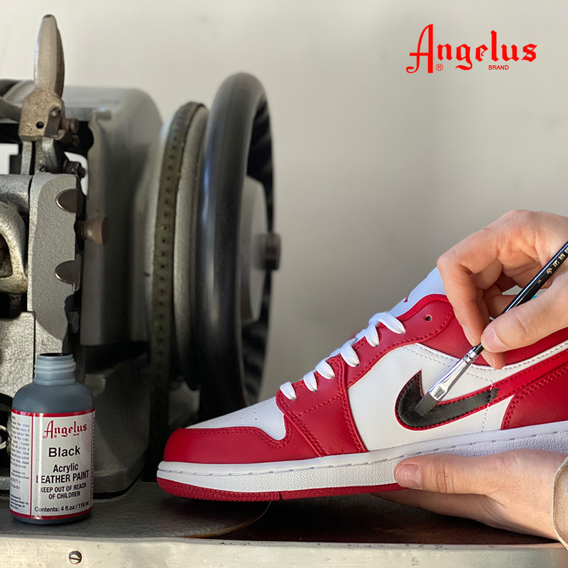 angelus air jordan1 low gym red改色nK芝加哥安格鲁斯球鞋手绘定制