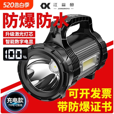 江尛鱼工业防爆手电筒充电强光EX