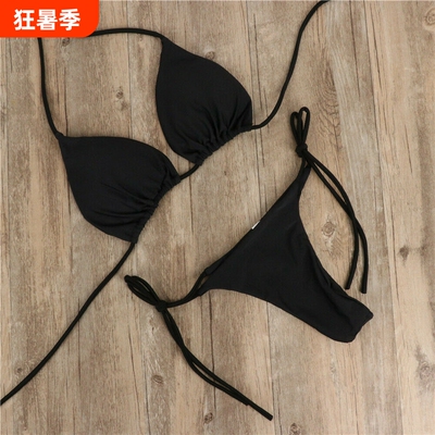 Halter Bikini Ladies Split Swimsuit 挂脖比基尼女士分体泳衣