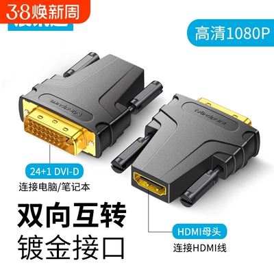 【展讯通】HDMI转DVI转接头高清