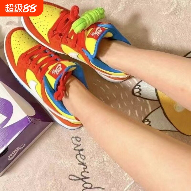 莆田dunk sb 辛普森厚鞋舌黄红低帮拼接男女鞋复古潮流经典运动鞋