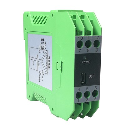 Pt100智能信号隔离器热电阻隔离型温度C变送器安全栅4-20mA/0-10V