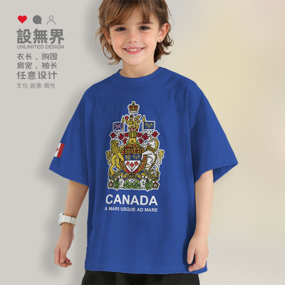 加拿大Canada国家标志短落肩T恤
