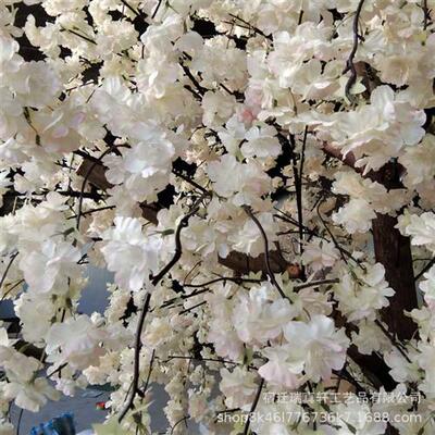 垂吊樱花仿真树商场酒店婚庆桃花许愿树室内装修落地装饰手工制作