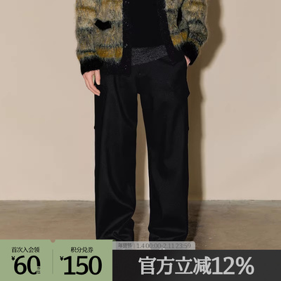 [Neil Barrett联名]速写奥莱outlets秋冬新品斜纹工装裤宽松