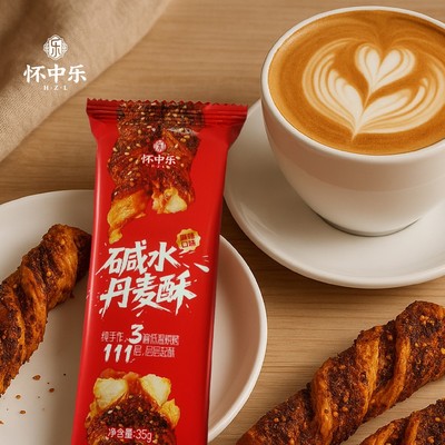 怀中乐手工碱水丹麦酥麻辣解馋休闲追剧脆香健康晚上充饥