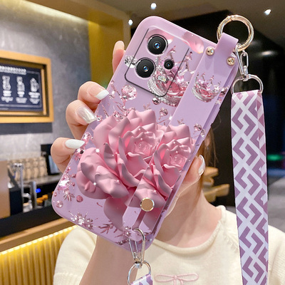 适用红米Note12手机壳红米note12rpro新款液态硅胶红米note12r腕带支架redminote12pro防摔红米Note12Pro+男