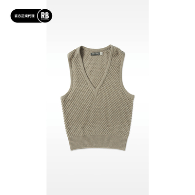 MOTIV/MotivMfg Bubble Knit羊绒泡泡背心男V领保暖