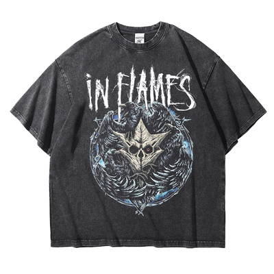 阿美咔叽重磅纯棉男女T恤夏季