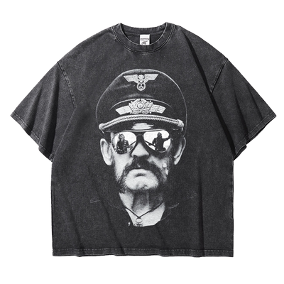 阿美咔叽重磅纯棉圆领落肩T恤