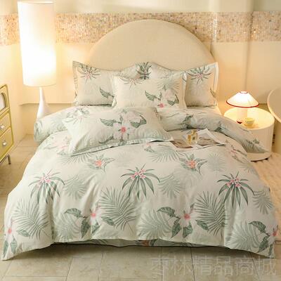 正品四套纯家棉全棉2024款冬加厚磨毛180x220被套新床笠件南通纺