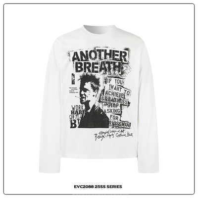 雪花棉朋克摇滚人像朋克长袖T恤