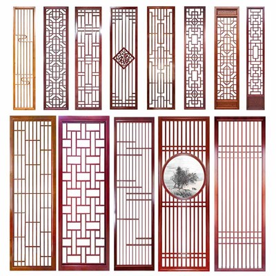 仿古风新中式吊顶东阳实木花格