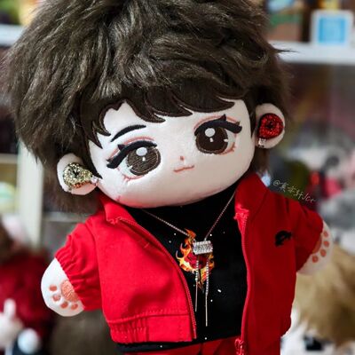 仅娃衣 20cm檀健次澳门TMEA舞台棉花娃娃衣服 拉链外套印花T桖