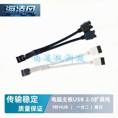USB2.0转USB9PIN一分二延长线