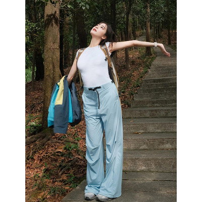 LDAB蓝色速干裤女2025春秋新款