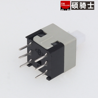 PB22E09071 矩形按钮按键开关 6脚 6PIN 直插自锁开关