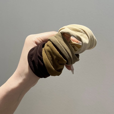 宽边无接缝发圈简约高弹扎头发皮筋不伤发弹力棉绑发马尾头绳发绳