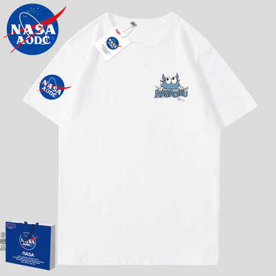 纯棉宽松NASA夏季短袖T恤青少年