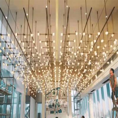售楼部吊灯酒店工程光立方满天星会所吊灯餐厅公装灯具