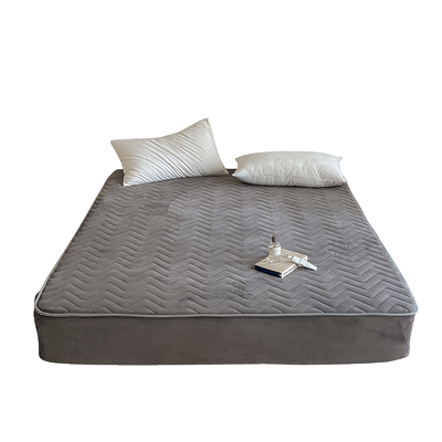 牛奶绒夹棉床笠单件保护罩