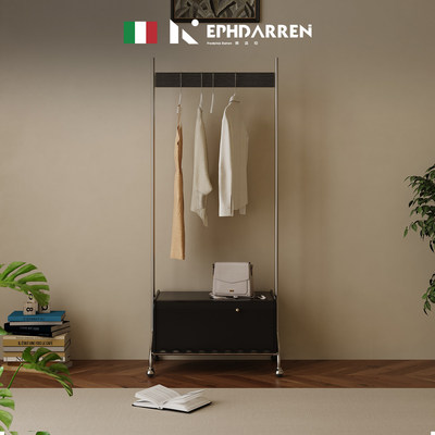 【自营】EPHDARREN/弗达伦意式极简落地衣架卧室不锈钢移动衣帽架