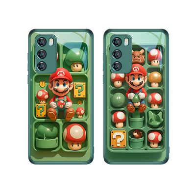 适用华为手机壳马里奥卡通小清新