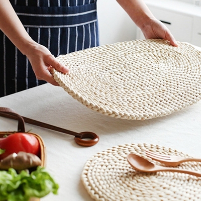 Corn fur woven Dining Table Mat Heat Insulation Pot Holder