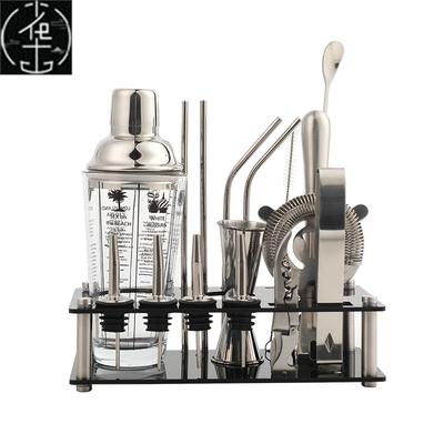 Shaker mixer wine cocktail tools hand shake glass pots set 1