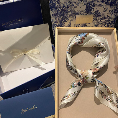 轻奢女桑蚕丝丝巾礼盒