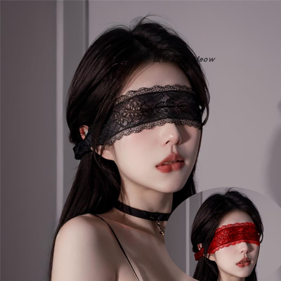 蒙眼丝带眼罩情调蒙眼布条蒙眼带遮眼丝带蕾丝带拍照舞会派对面纱