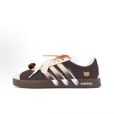 球鞋定制 Adidas neo VL 蓝调苏打灰蓝 小众简约百搭男女低帮板鞋