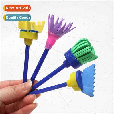 Sponge painting brushes painting children stamps brushes pig
