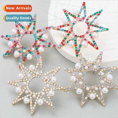 Europe fashion nd shiny alloy diamonds rhinestones pearl sta