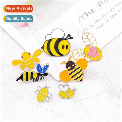 Jewelry  American cartoon fun small insects bees alloy oil d