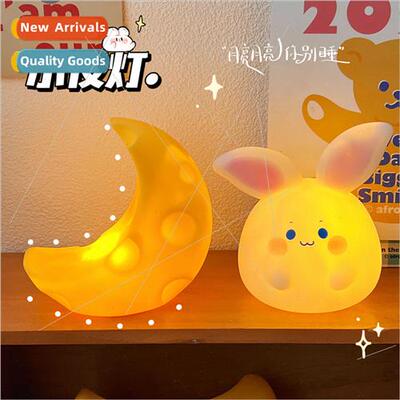 Creative fashion cute cartoon rabb moon night light student