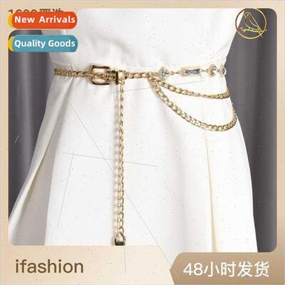 Waist chain female 2022 new fashion nd crystal charm versati