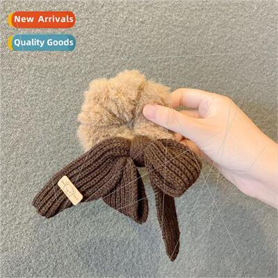 Korea imation teddy plush sausage hair band hair bow head ro