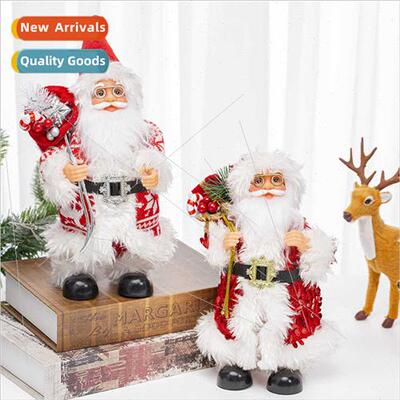 Standing Swinging Santa Claus doll plush toys Christmas gift