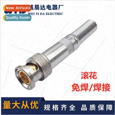 Soldering solderless knurled BNC connector Q9 header gold-pl