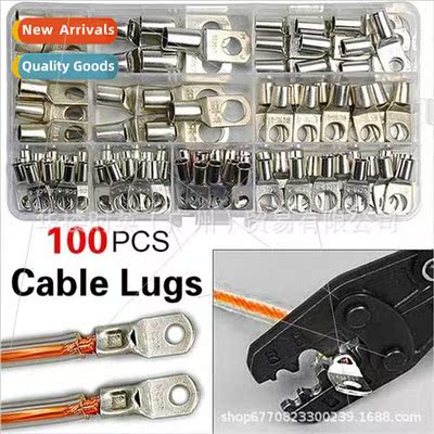 100PCS Boxed Copper Tinned Peephole Terminals SC6-SC35 Conne