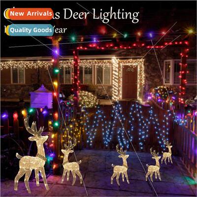 New ProductsChristmas Deer ghting Happy New Year Garden Chri