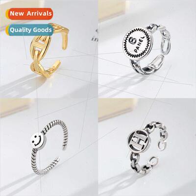 Fashion Europe Korea retro ring women do old craft live mout
