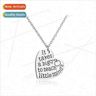 Teacher Day  It Takes a Big to Teach ttle Minds Heart Neckla